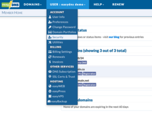 Account Security - easyDNS Knowledge Base