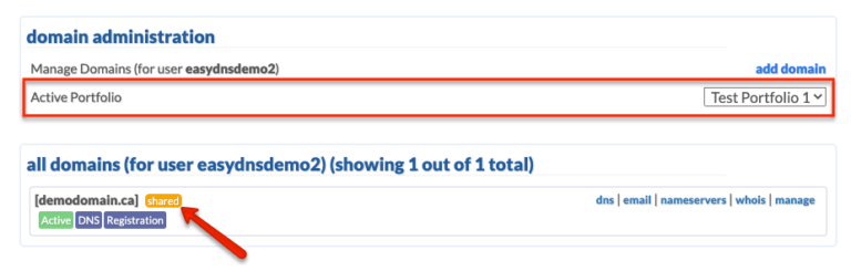 How To Share Domains Through Domain Portfolios - easyDNS Knowledge Base