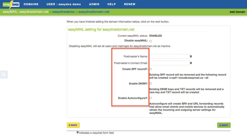 Setting Up easyMail – easyDNS Technologies Inc