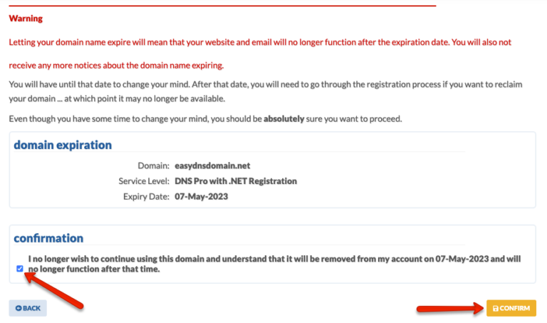 How To Set Your Domain To Expire - easyDNS Knowledge Base