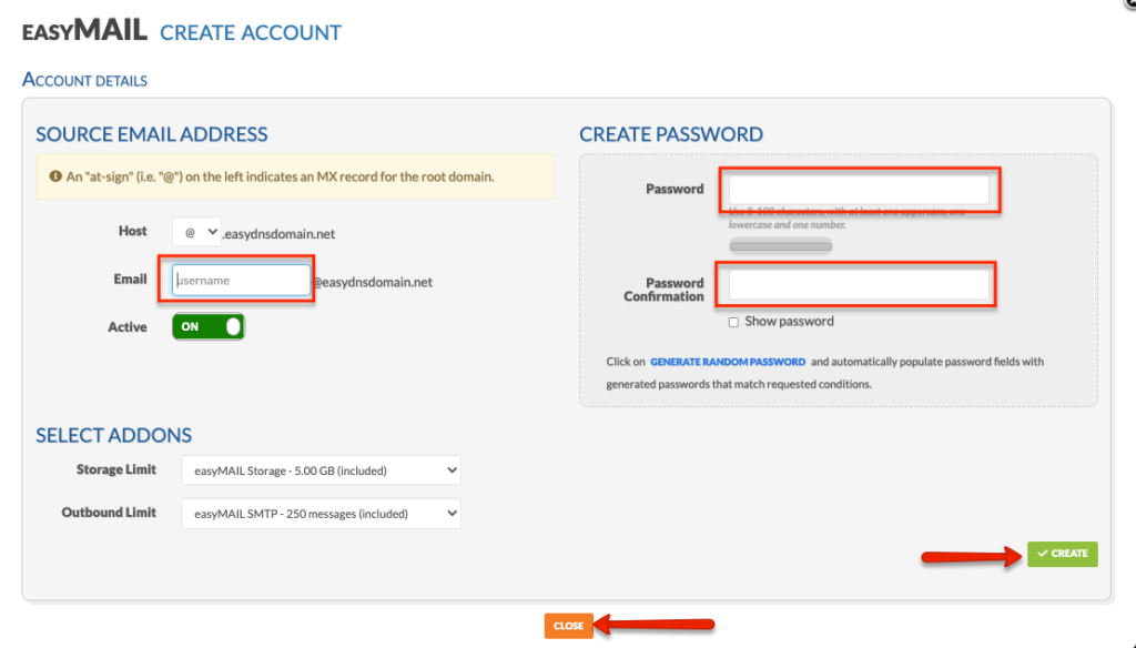 How To Create easyMail Accounts - easyDNS Knowledge Base