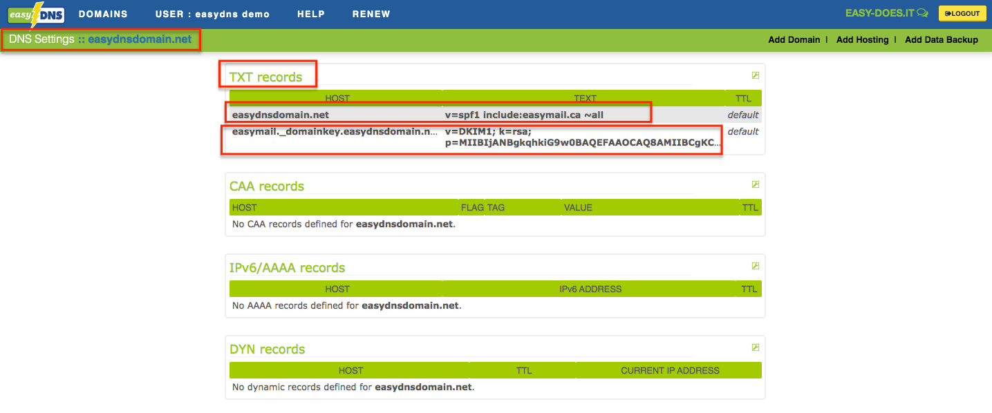 easyMail SPF and DKIM Records – easyDNS Technologies Inc