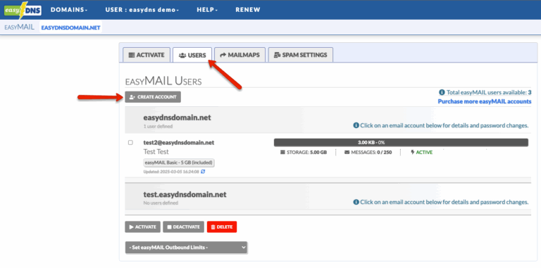 How To Create easyMail Accounts - easyDNS Knowledge Base