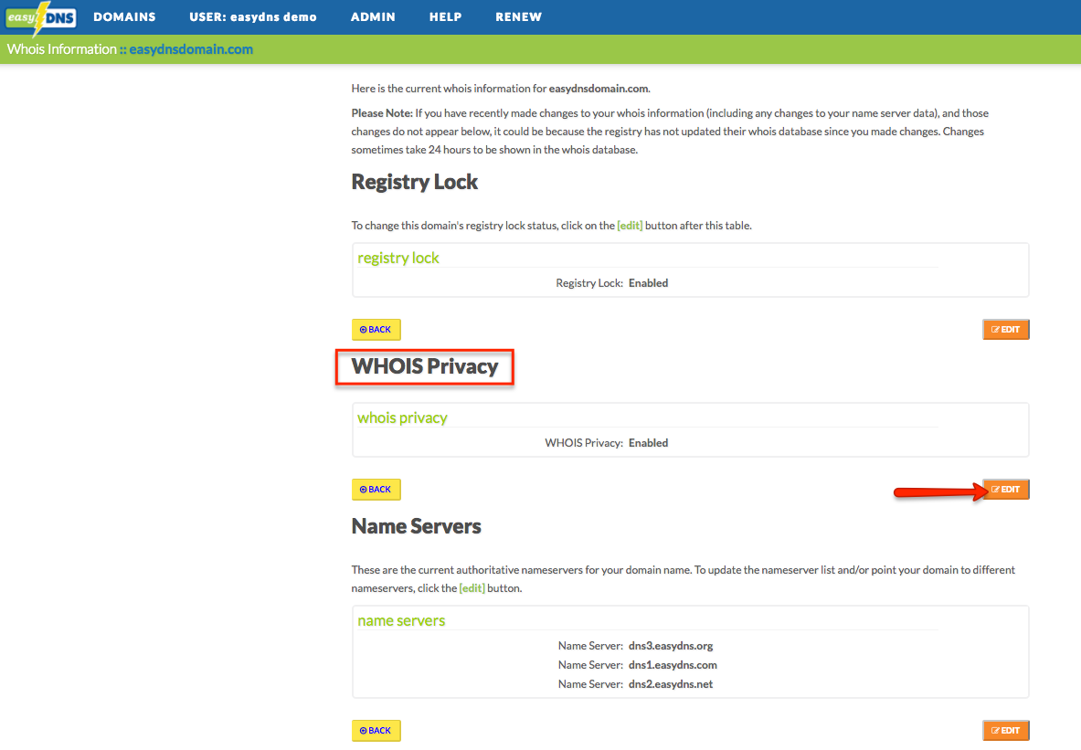 WHOIS Privacy – easyDNS Technologies Inc