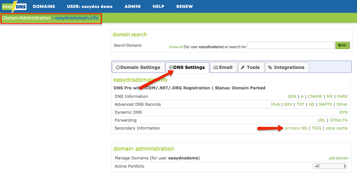 Secondary DNS with DNS Made Easy as Primary – easyDNS Technologies Inc