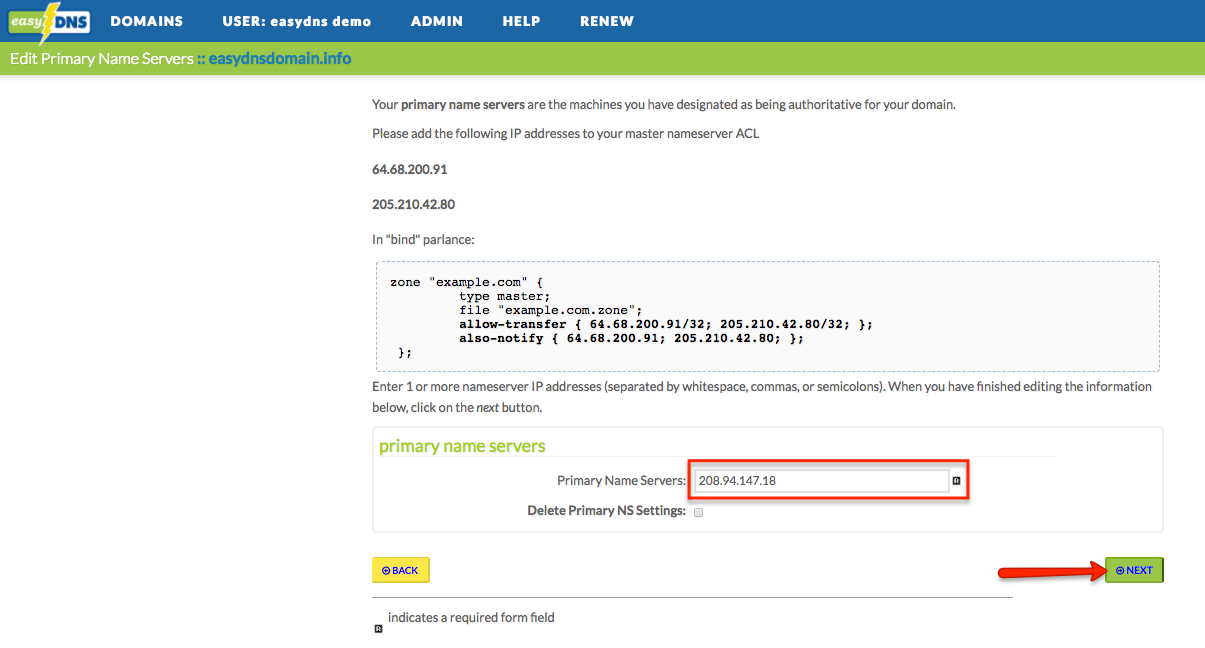 Secondary DNS with DNS Made Easy as Primary – easyDNS Technologies Inc