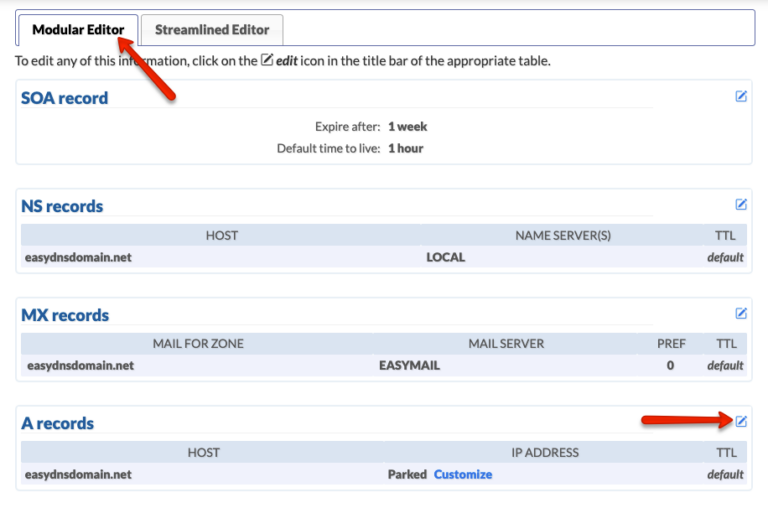 How To Edit DNS Records - easyDNS Knowledge Base