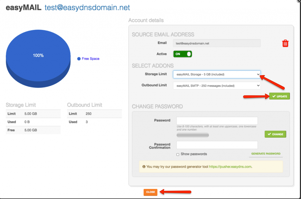 easyMail Storage Limits – easyDNS Technologies Inc