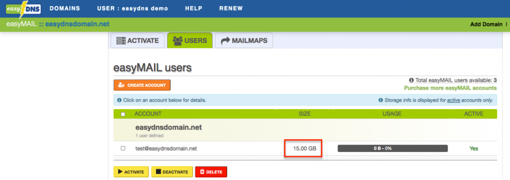 easyMail Storage Limits – easyDNS Technologies Inc