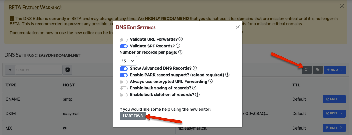 New DNS Editor - easyDNS Knowledge Base