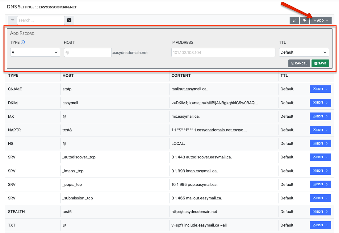 New DNS Editor - easyDNS Knowledge Base