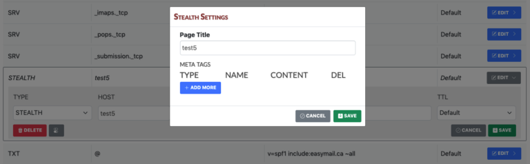 New DNS Editor - easyDNS Knowledge Base