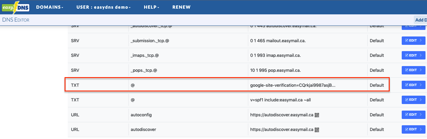 Connecting Your Domain to Google Workspace - easyDNS Knowledge Base